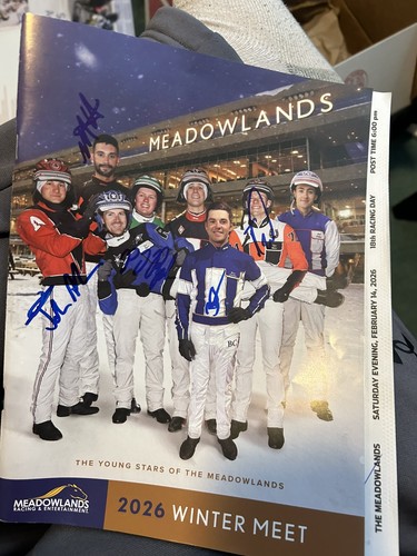 2026 WINTER MEET MEADOWLANDS SIGNED PROGRAM, FOILED AGAIN AUTO POSTER ...