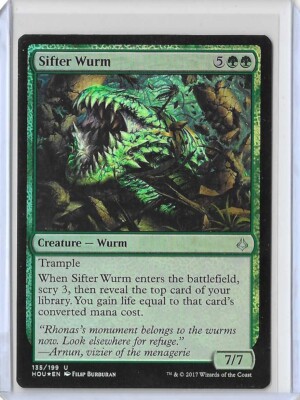 MTG Sifter Wurm FOIL Hour of Devastation (HOU) Uncommon Magic #135/199 ...