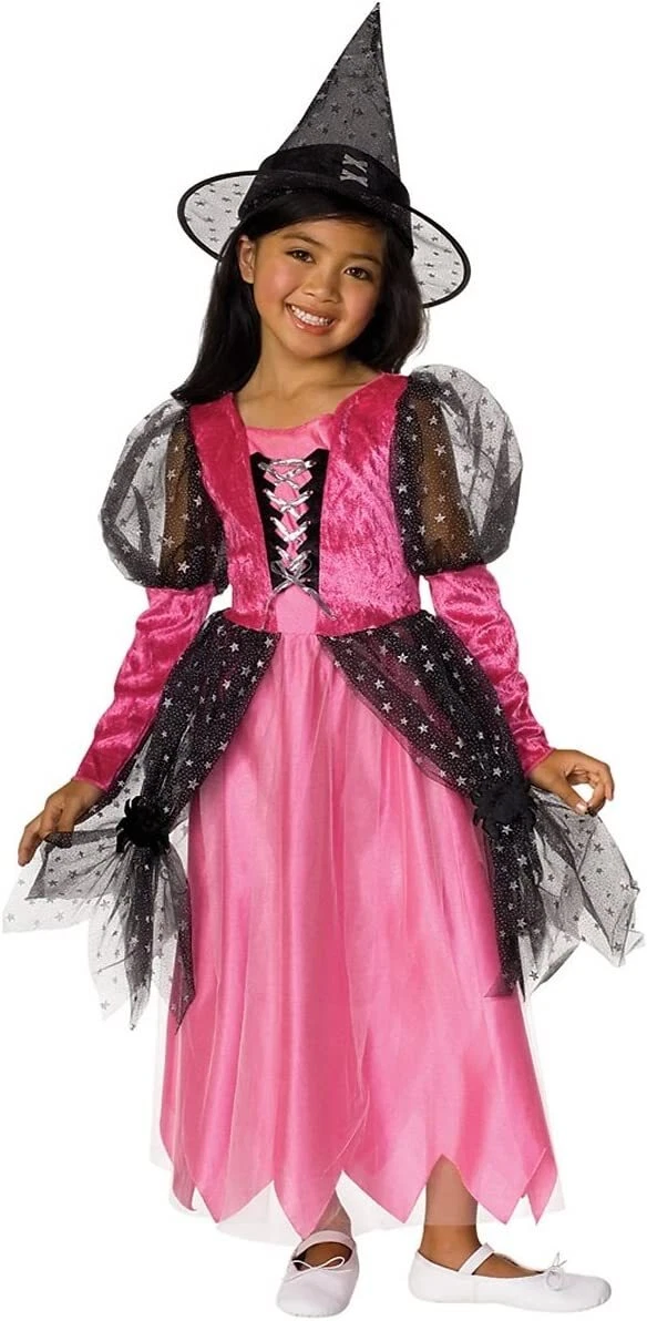 Girls Pink Witch Costume