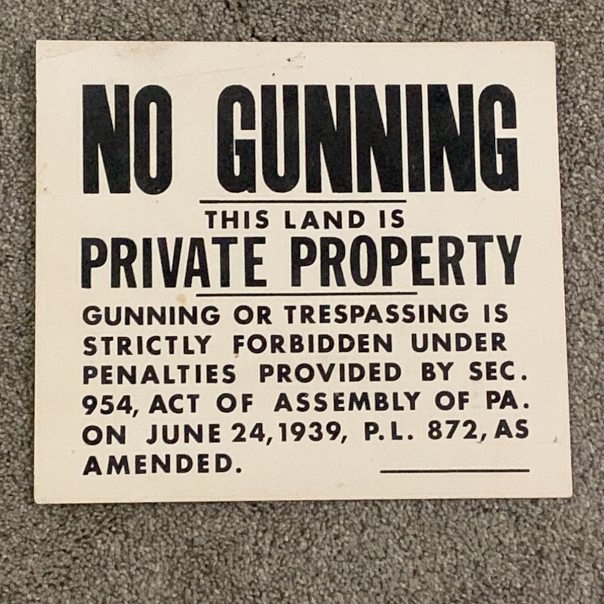 Private Property Signs Paper