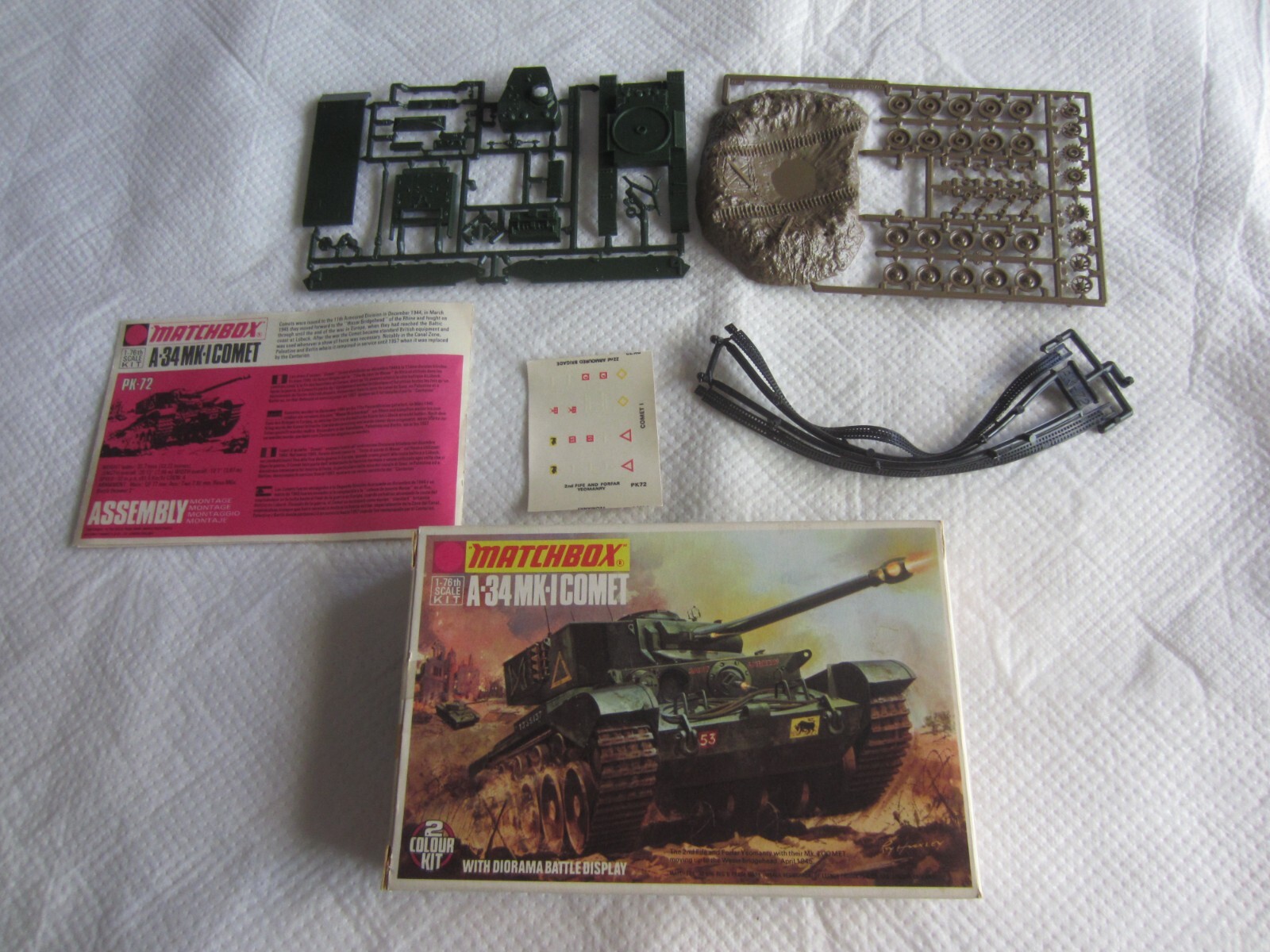 1973 Matchbox Lesney 1:76 Scale A-34 MK-1 Comet Tank Model Kit | eBay