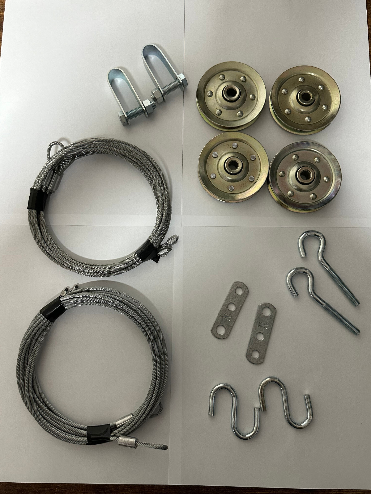 Garage Door Extension Spring Tune Up Kit Up 7' Lift Cable Pulleys ...