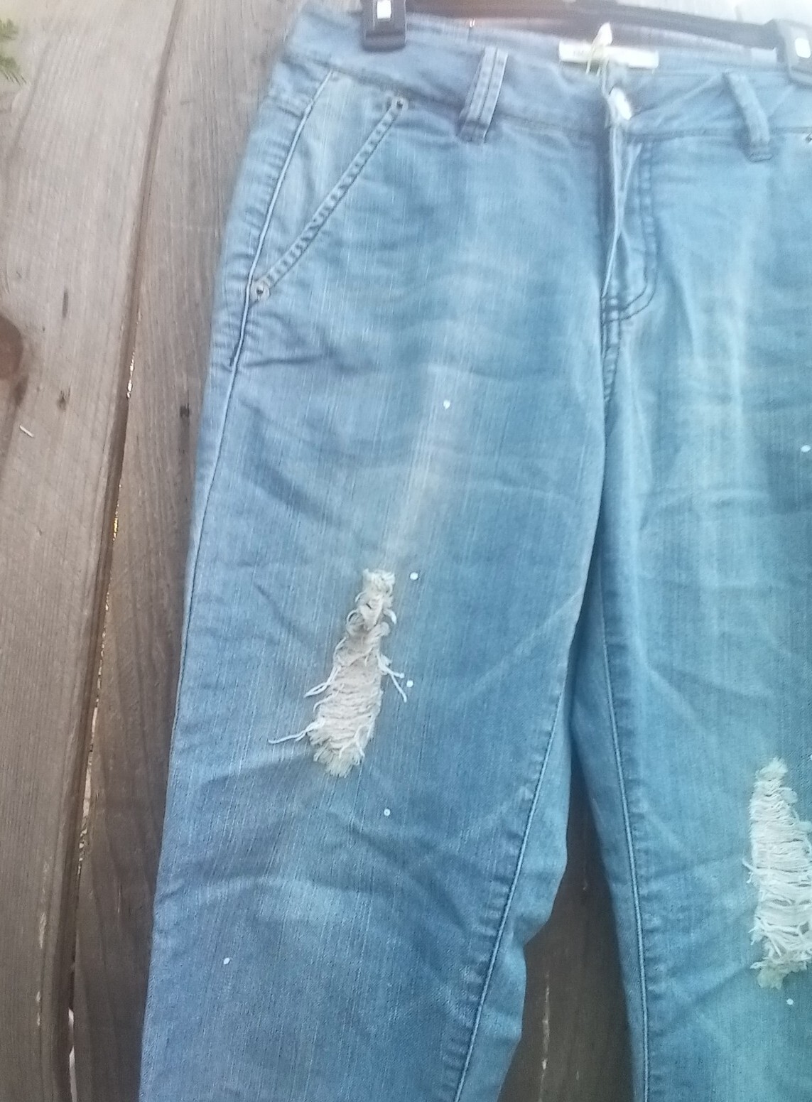 BCBGeneration Jeans Womens Sz 27 Light Blue & White Polka Dot Hight ...