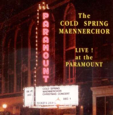 Live! at the Paramount - Music CD - The Cold Spring Maennerchor ...