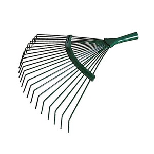 42cm Steel Fan Rake Head Replacement for Garden Patio Leaves Leaf Lawn ...