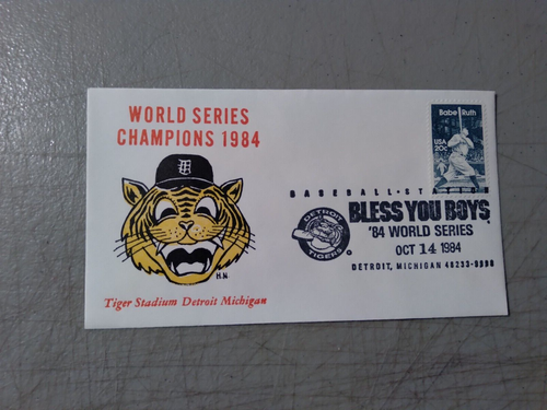 OCTOBER 14, 1984 DETROIT TIGERS WORLD SERIES CHAMPIONS FIRST DAY ISSUE ...