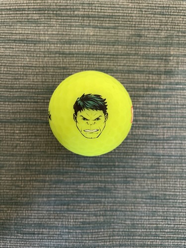 THE INCREDIBLE HULK - MARVEL COMICS LOGO GOLF BALL (Green/Yellow ball ...