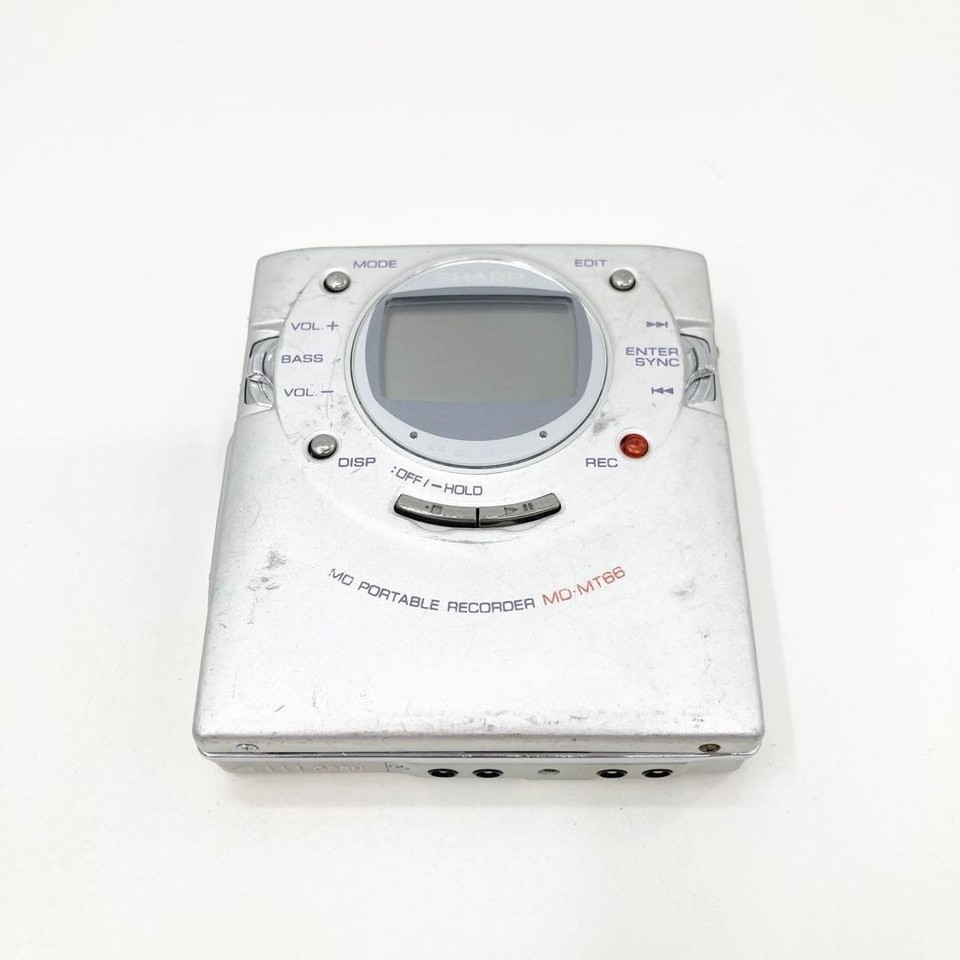 SHARP MD-MT66-S Portable Audio MD Walkman MD Player Silver Used Japan ...