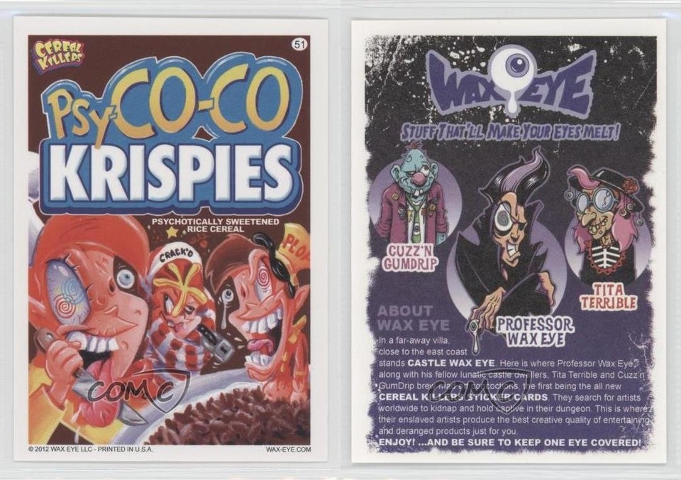 2012 Wax Eye Cereal Killers Psy-Co-Co Krispies #51 2rz | eBay