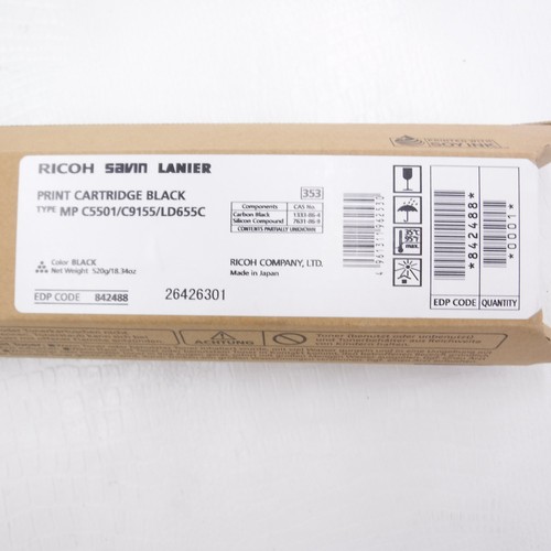 Genuine OEM Ricoh Savin Lanier 842488 (841582) Black Toner MP C5501 ...
