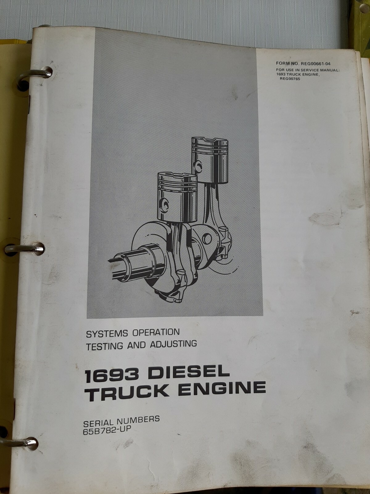 CATERPILLAR CAT 1693 TRUCK ENGINE SERVICE MANUAL S/N 65B | eBay