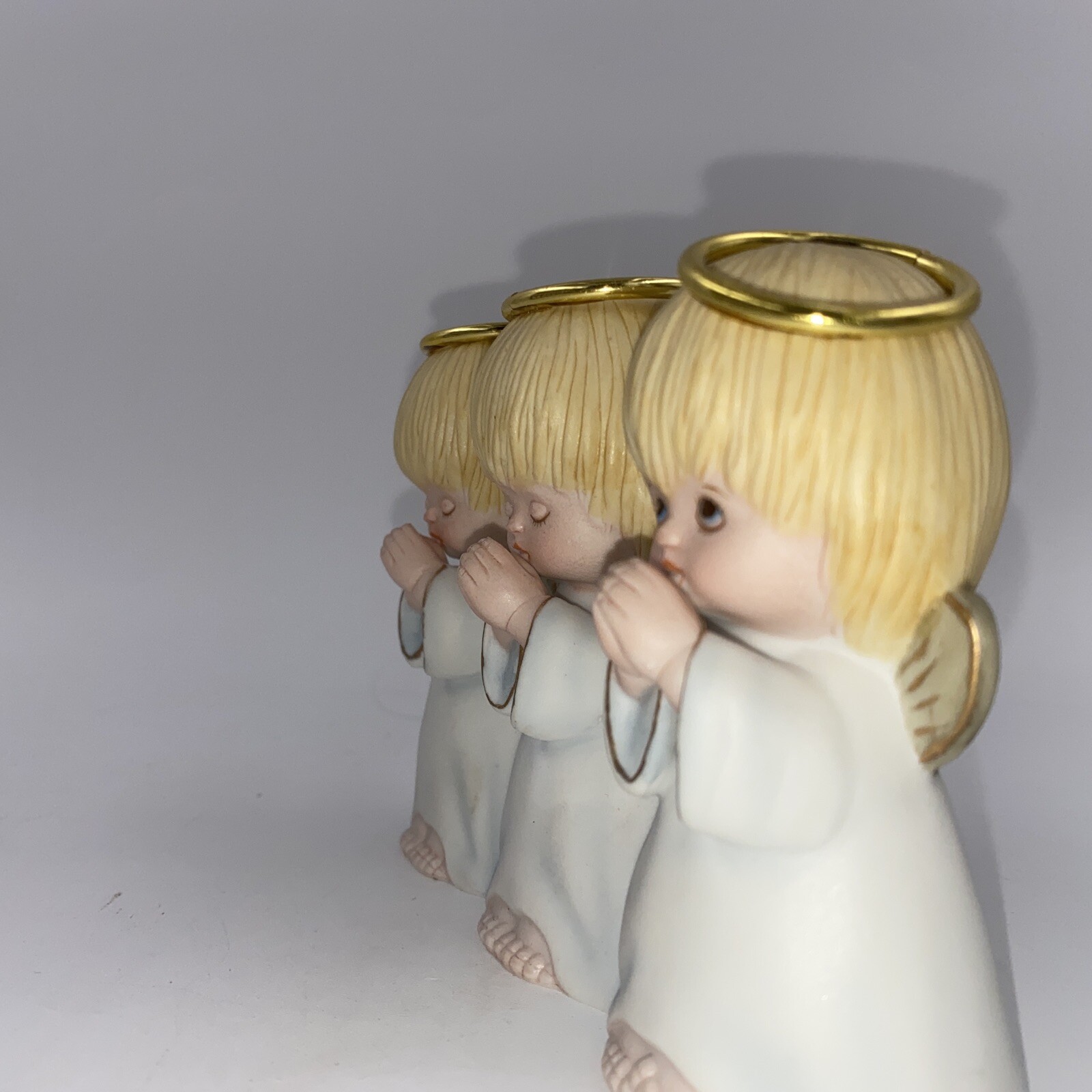 Vintage Three Praying Angels Ceramic Figurines Enesco | eBay