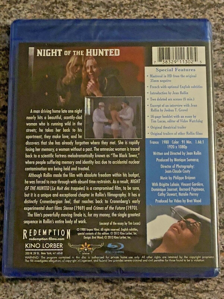 The Night of the Hunted (Blu-ray, Redemption, Jean Rollin Horror Film ...