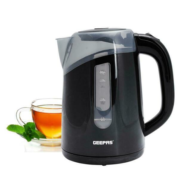 Geepas Cordless Electric Kettle 1.7L/2200W - Black (GK38027) for sale ...