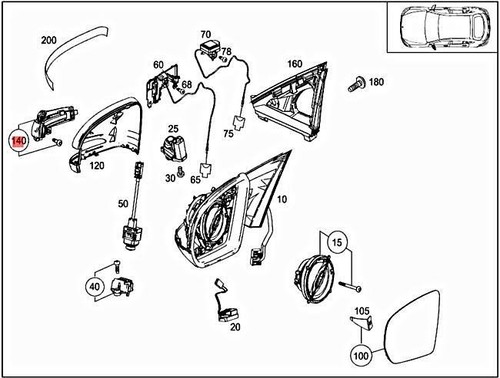 Genuine MERCEDES X222 A217 C217 C253 W205 Add. Turn signal lamp ...