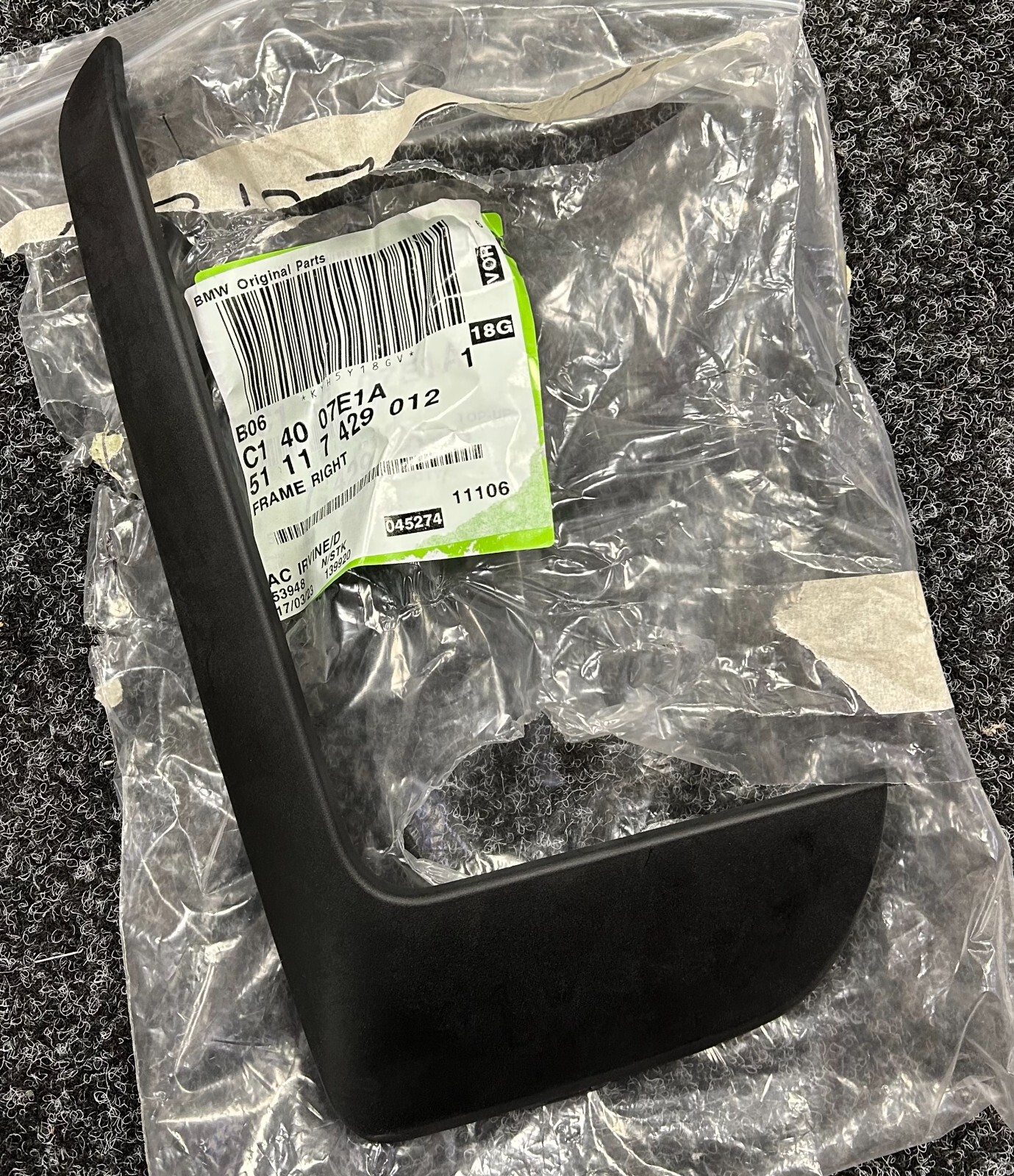 OEM Genuine BMW X2 Series F39 Front Right O/s Bumper Frame 51117429012 ...