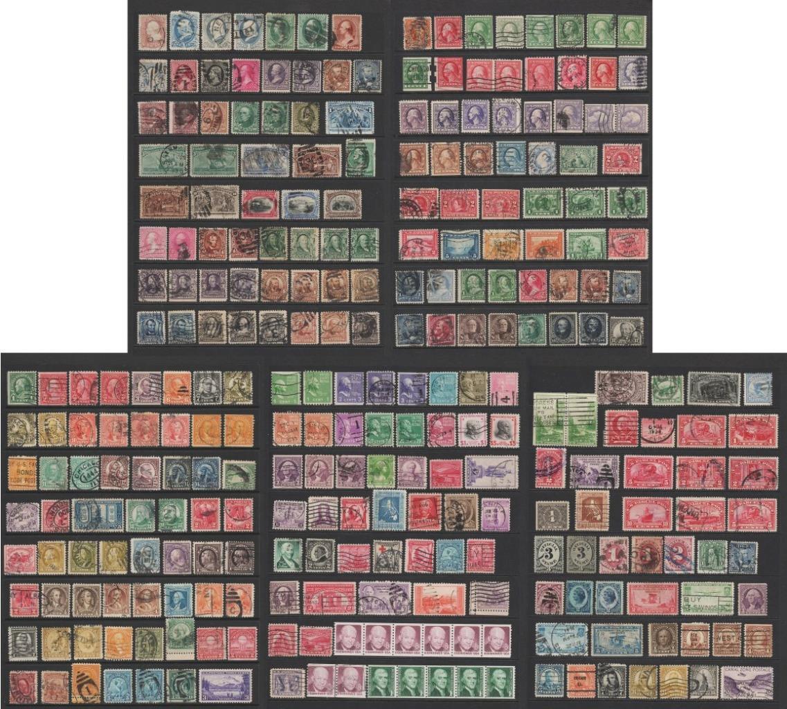US Stamps mix. Unchecked oddments. Worth close inspection. Many scans ...
