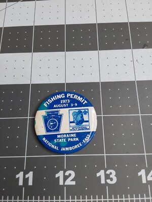 1973 BOY SCOUT JAMBOREE PENNSYLVANIA FISHING PERMIT MORAINE STATE PARK ...