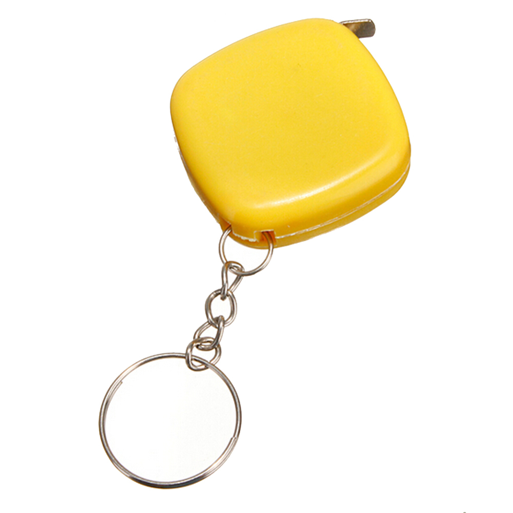 Mini Keychain Key Ring Easy Retractable Steel Tape Measure Pull Ruler ...