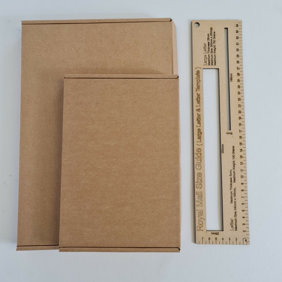 Royal Mail PPI Letter Size Guide Post Office Postal Price Postage Ruler ...