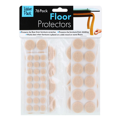 Assorted Furniture Felt Floor Protector Pads, Pack of 76 | eBay