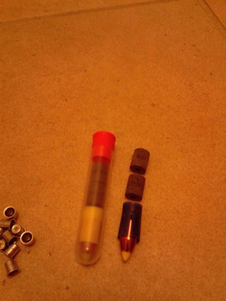 Ammo Box w/ 22 Blackhorn 209 Black Powder Charge Tubes w/ two extra ...