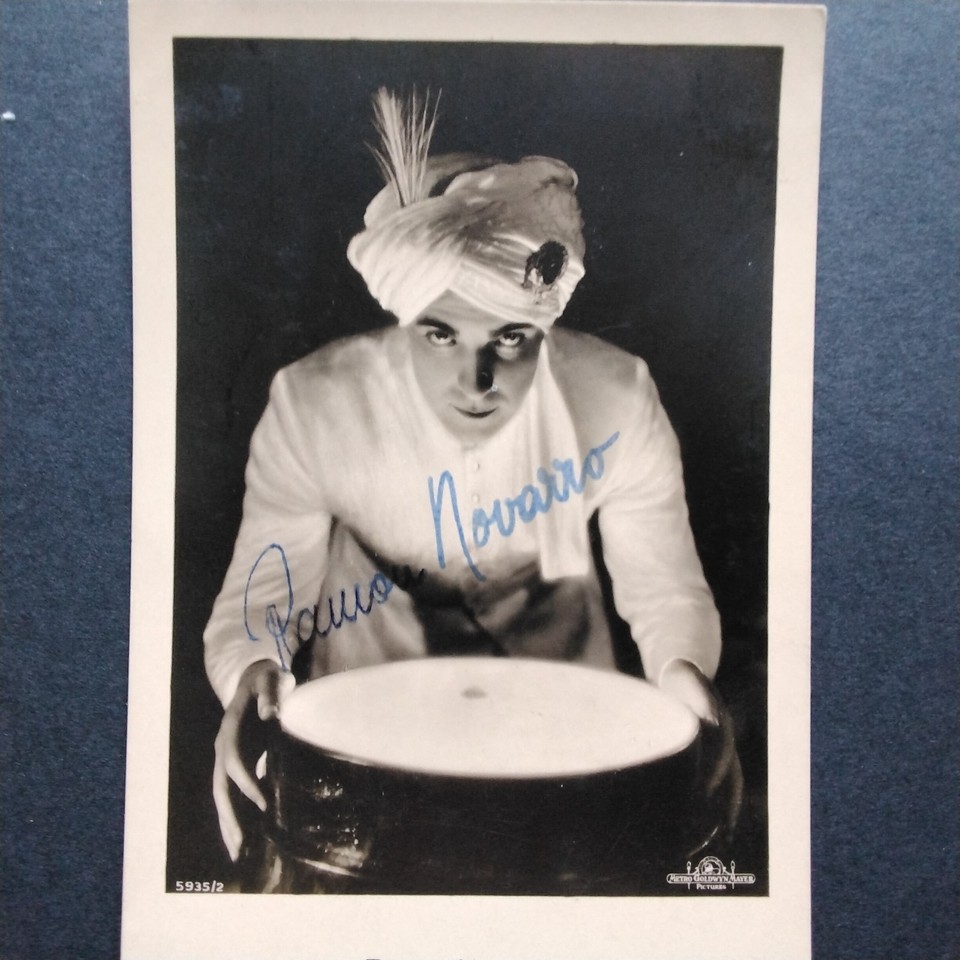 Ramon Novarro SIGNED Photo 20s Silent Film Actor Ben Hur Mata Hari The ...