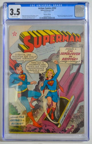SUPERMAN #246 w ACTION COMICS #252 CGC 3.5 1960 Mexican Origin 1st App ...