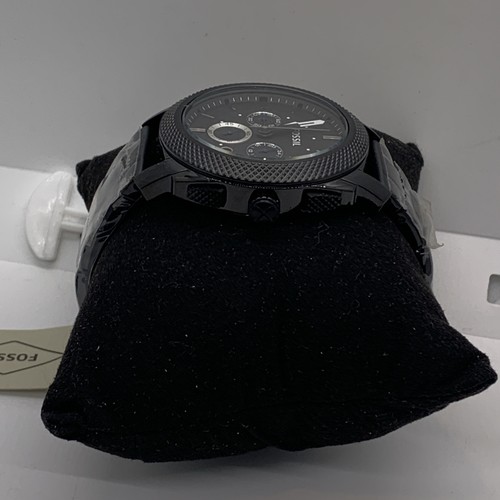 Fossil Mens Machine Chronograph Watch Black Stainless Steel FS4552IE NO ...