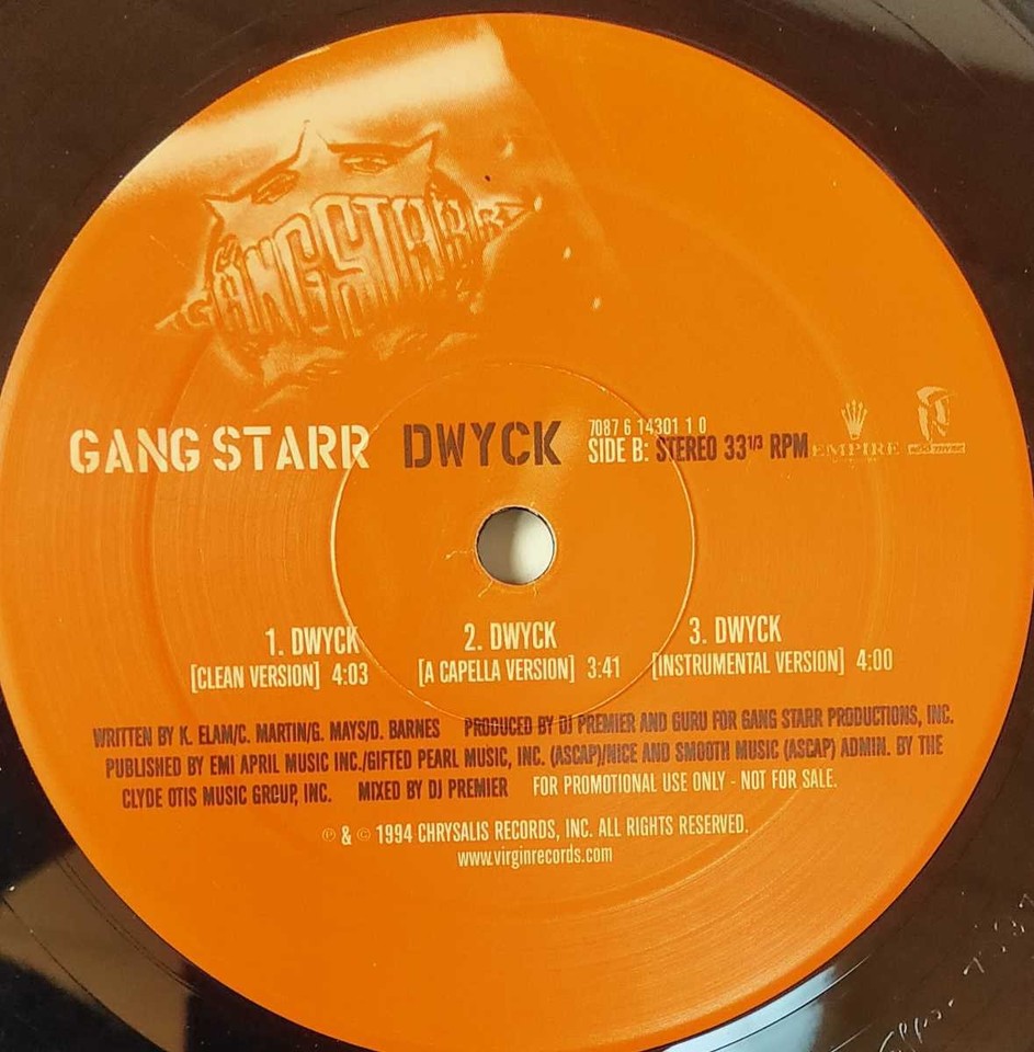 Promo Gang Starr Full Clgp Dwyck | eBay