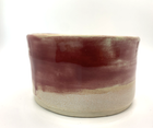Studio Art Signed Ceramic Glazed Burgundy Pink Pottery Bowl Planter | eBay