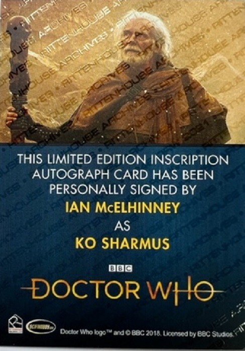 Doctor Who Series 11 & 12 Hobby Edition Ian McElhinney Inscription ...