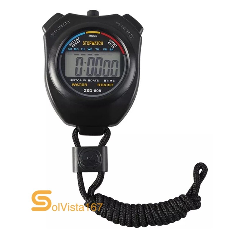 Electric Stopwatch Digital LCD Sports Counter Timer Watch w/ Lanyard ...