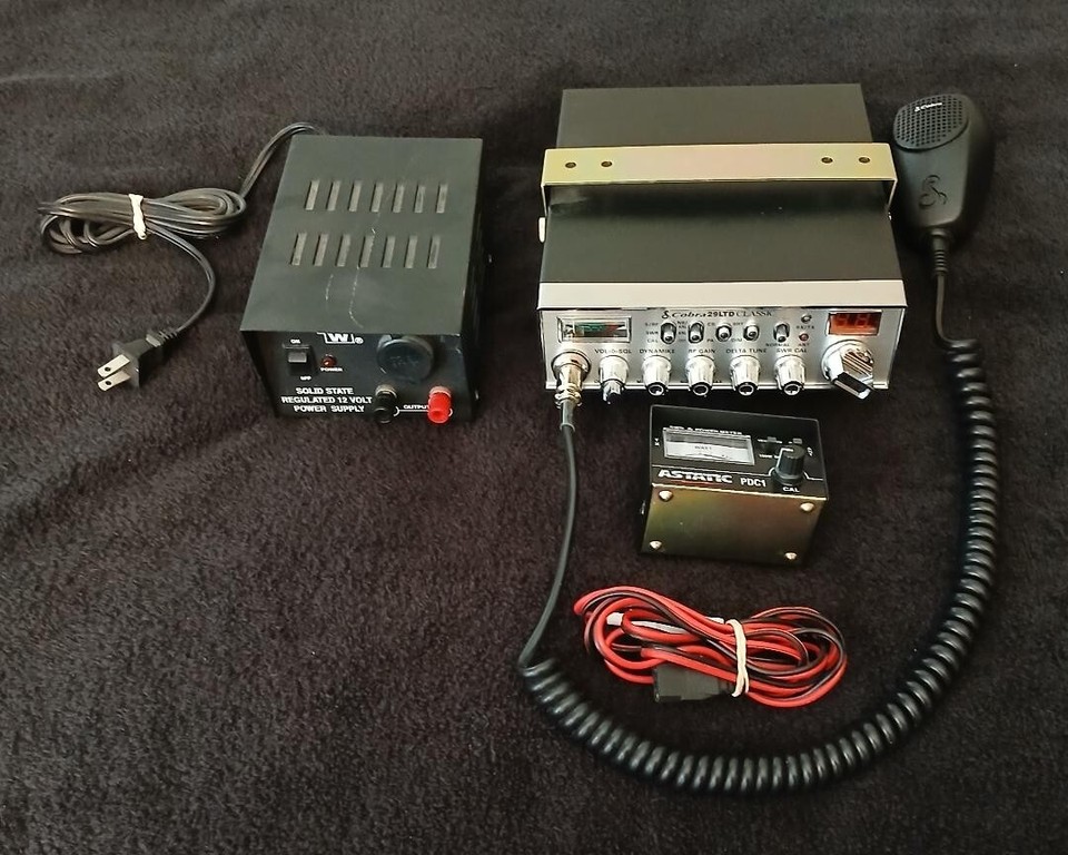 COBRA 29 LTD 40-Channel CB Radio, Power Supply & Astatic SWR/Power ...