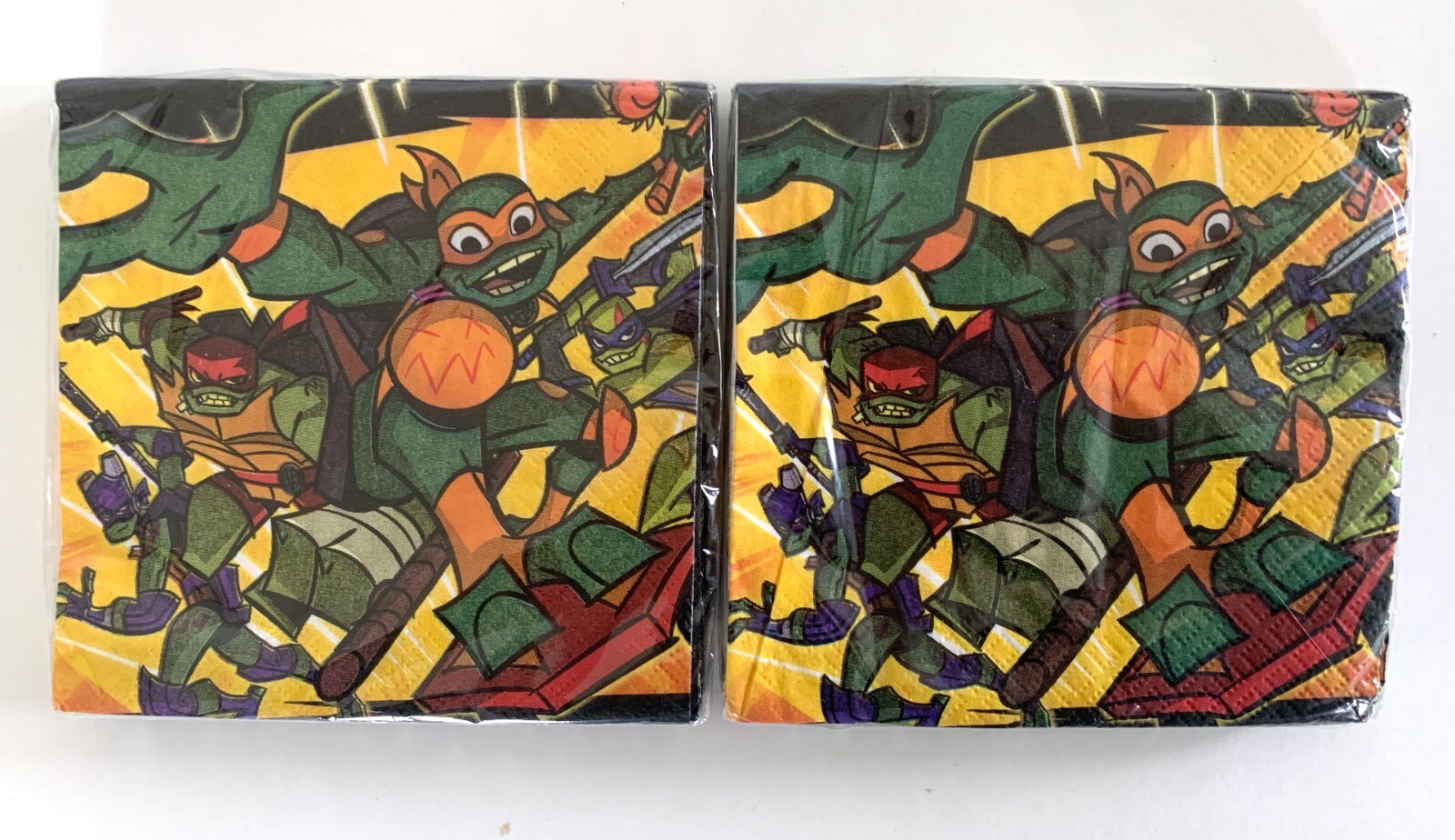 2 Pkgs 16 Count Rise of the Teenage Mutant Ninja Turtles TMNT Paper ...
