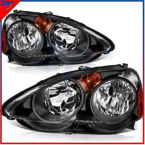 Pair Headlights Assembly Kit For Acura RSX 2002-2004 Replacement ...