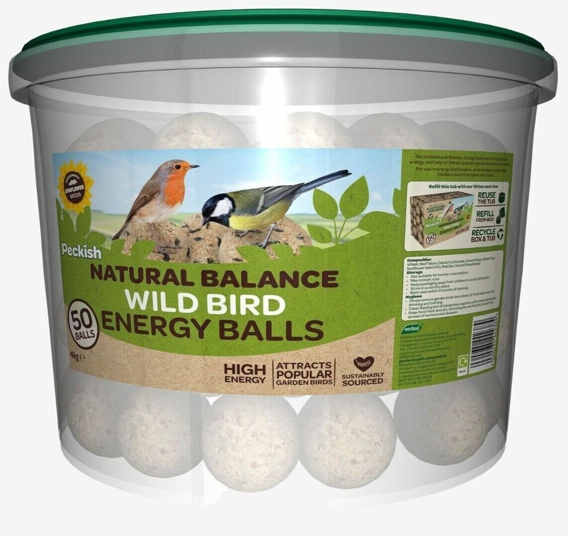 EXTRA GOODNESS ENERGY BALLS WILD BIRD FEED FAT BALLS SNAX GARDEN FOOD ...