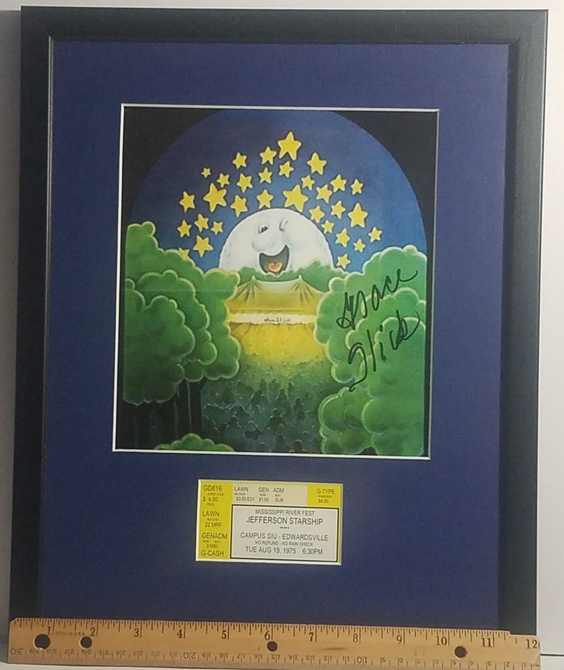 1975 Mississippi River Festival, MRF, Grace Slick Signed & Ticket | eBay