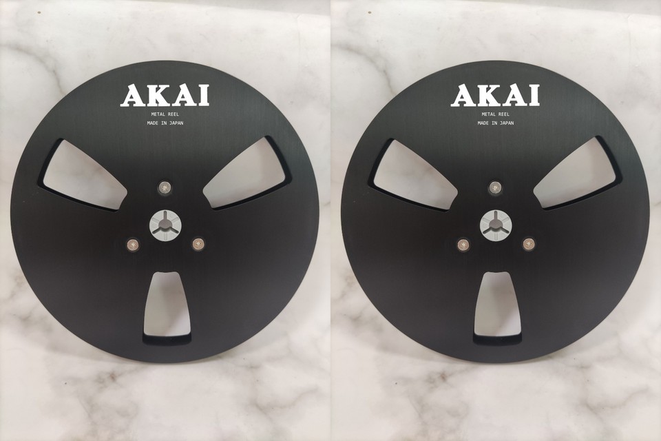 One Pair Black TAPE REEL Akai 7" inch Light Metal Aluminum Take Up Reel ...