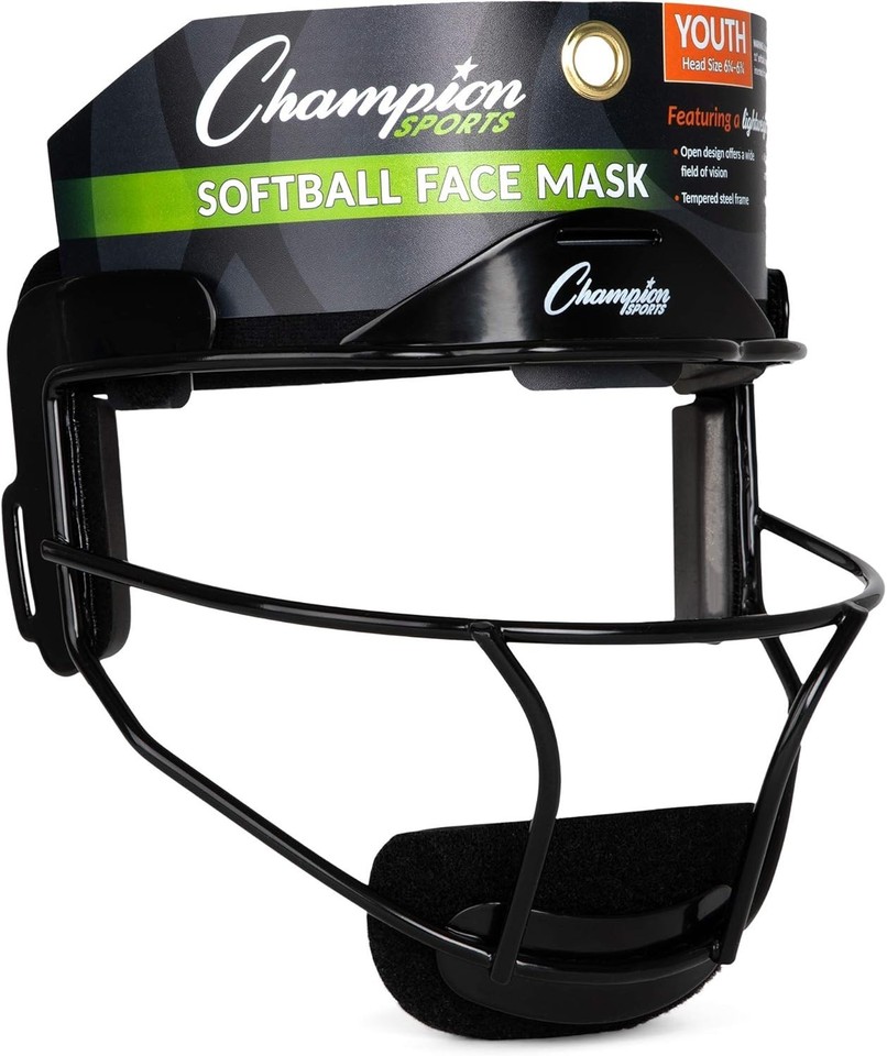 Champion Sports Softball ADULT Pitcher / Fielder Mask, Wide Vision ...