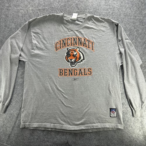 Cincinnati Bengals Shirt Long Sleeve Mens Large NFL Football Reebok On ...