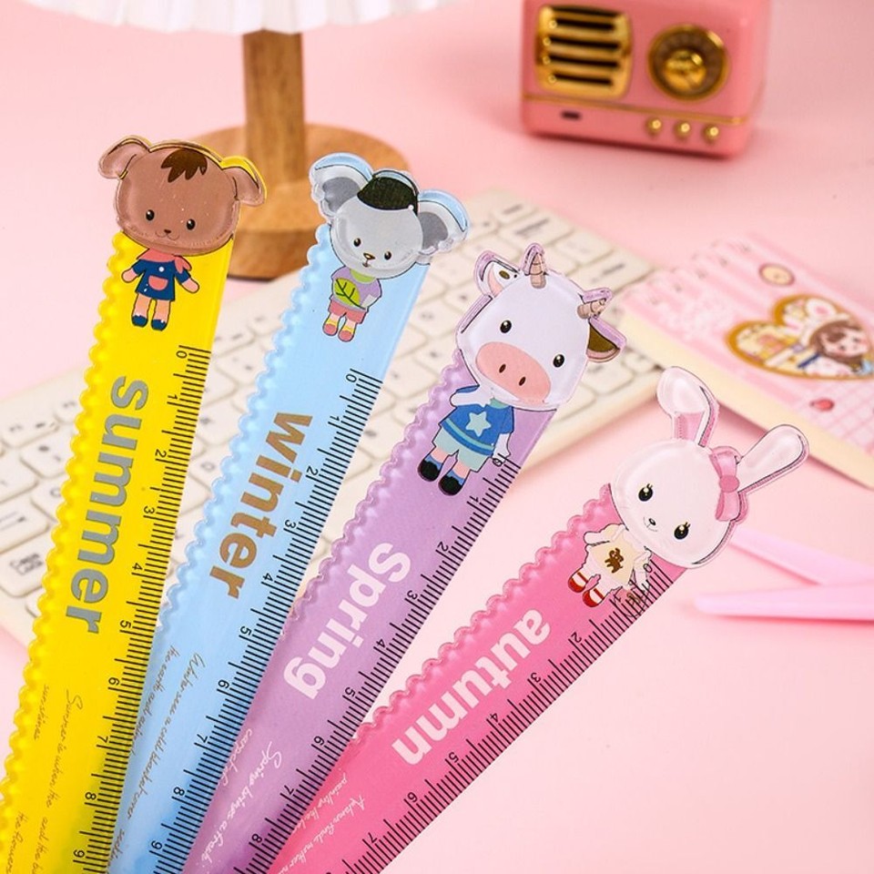 Rabbit Straight Ruler Plastic Drawing Tools Kawaii Ruler | eBay