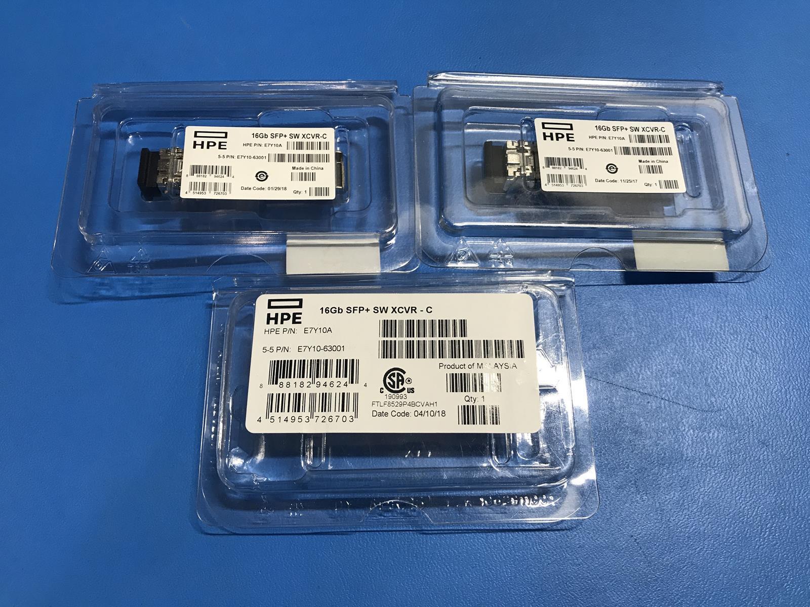 Lot of 3 HP E7Y10A 16Gb SFP+ SW XCVR-C Transceiver Module | eBay