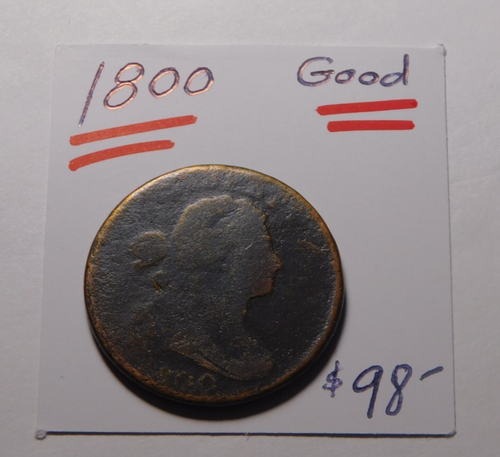 1800! DRAPED BUT LARGE CENT NICE OBVERSE AND REVERSE - ONLY $48.00 ...