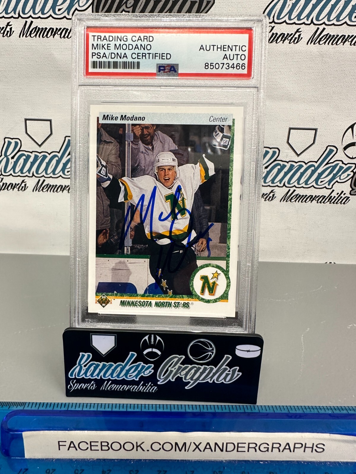 MIKE MODANO SIGNED AUTOGRAPHED UPPER DECK RC ROOKIE HOCKEY CARD PSA DNA ...