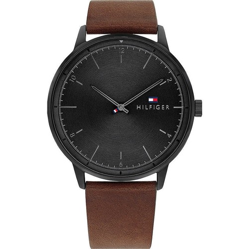 Montre Homme TOMMY HILFIGER HENDRIX 1791876 Cuir Brun Noir | eBay