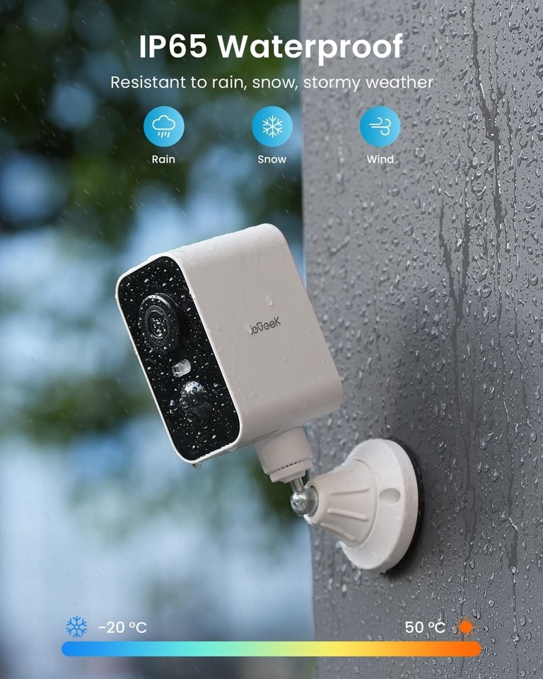 ieGeek Magnetic Security Camera Outdoor Wireless, 300° Rotation Battery ...