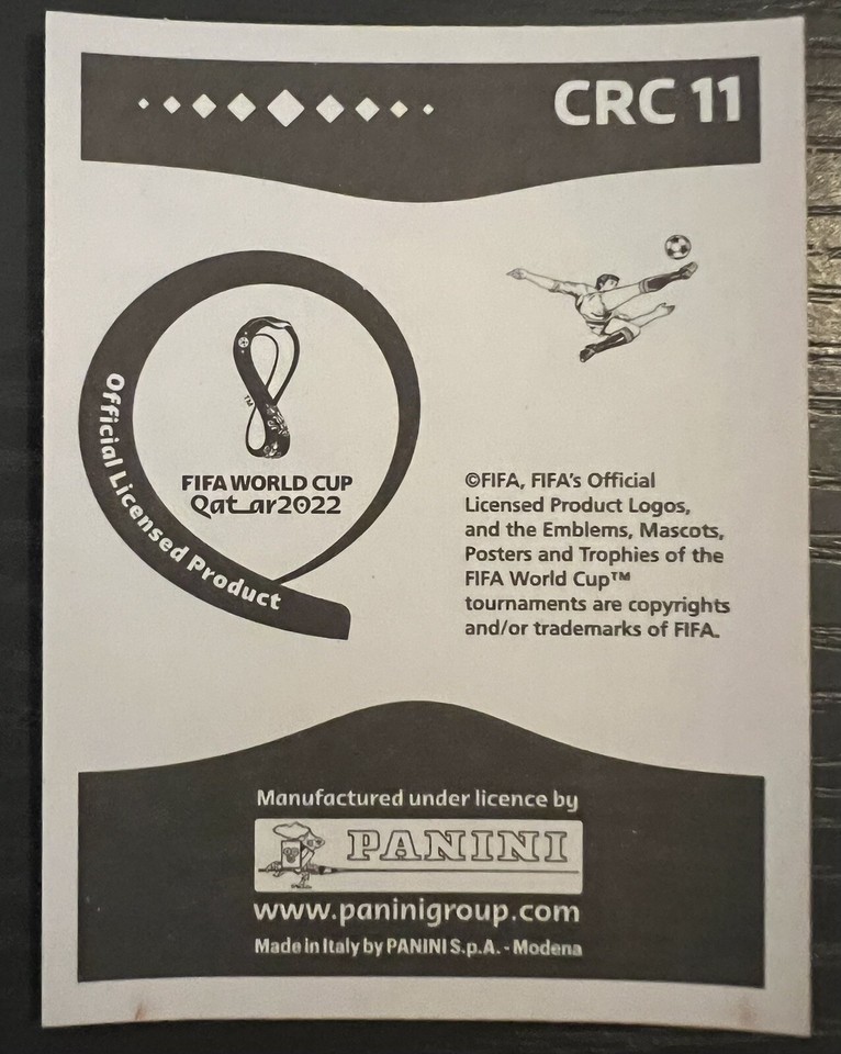 KENDALL WATSON Panini FIFA World Cup Sticker CRC 11 Costa Rica RED ...