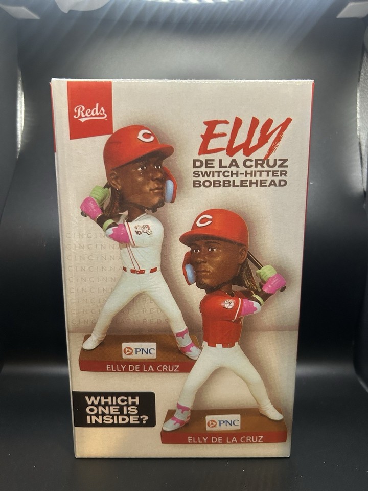 ELLY DE LA CRUZ CINCINNATI REDS SWITCH Hitter White BOBBLE Head 4-12-25 ...