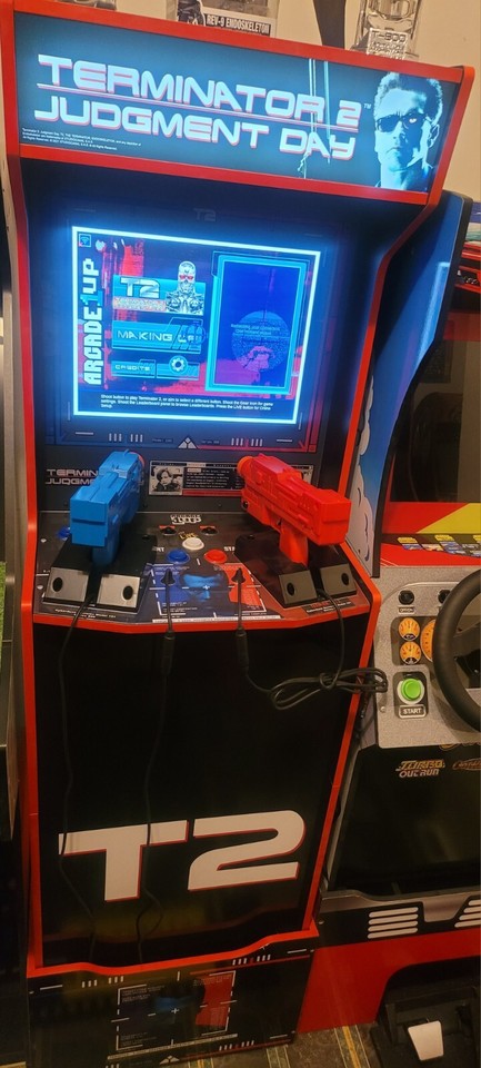 Arcade1Up Terminator 2 Judgement Day-T2 Arcade Game with Light-Up ...